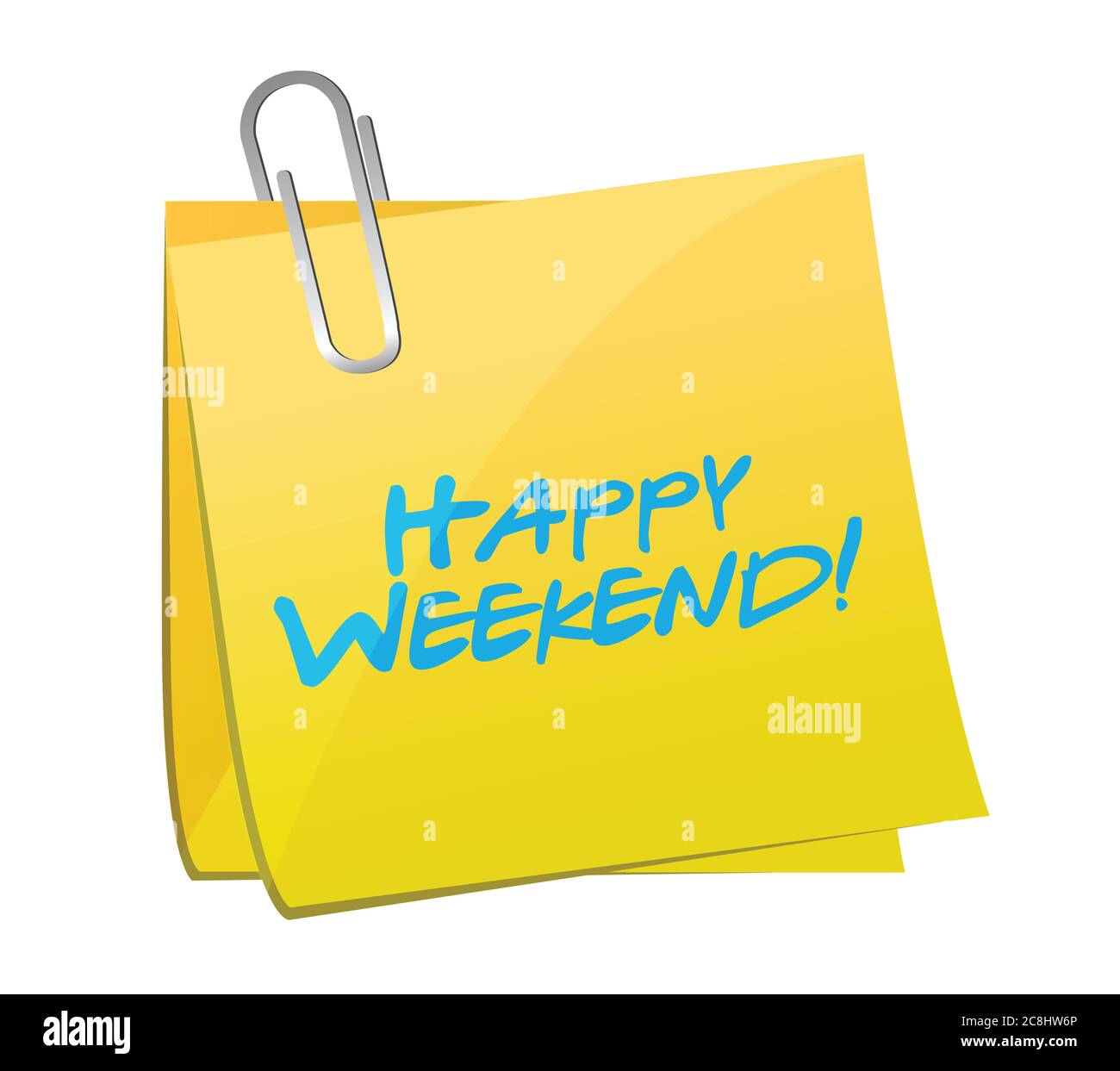 Happy weekend post message illustration design over a white background ...