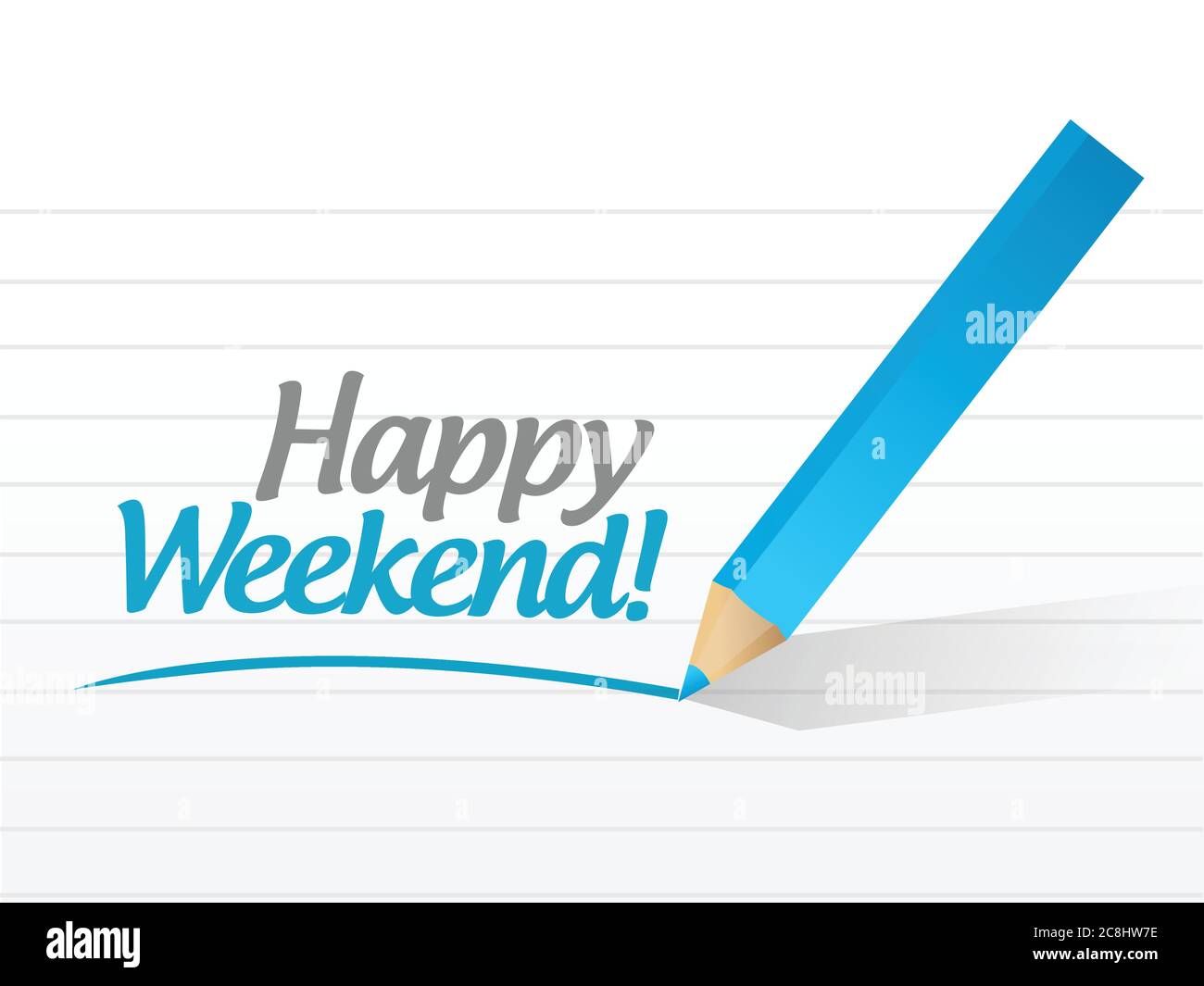 Happy weekend message illustration design over a white background Stock ...