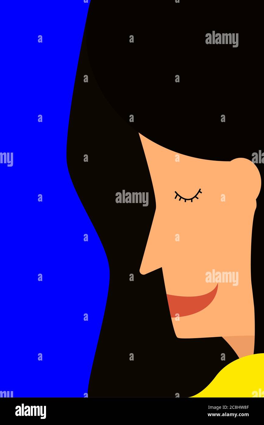 Side view poster of a woman Stock Vector Image & Art - Alamy