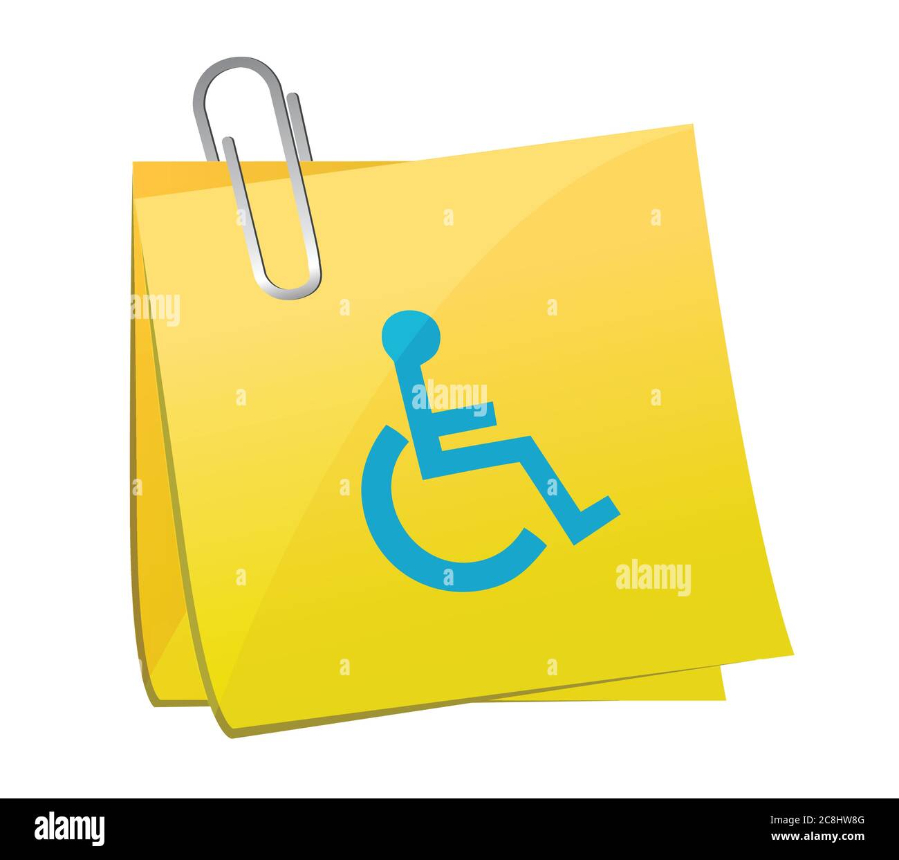 Post it handicap illustration design over a white background Stock ...