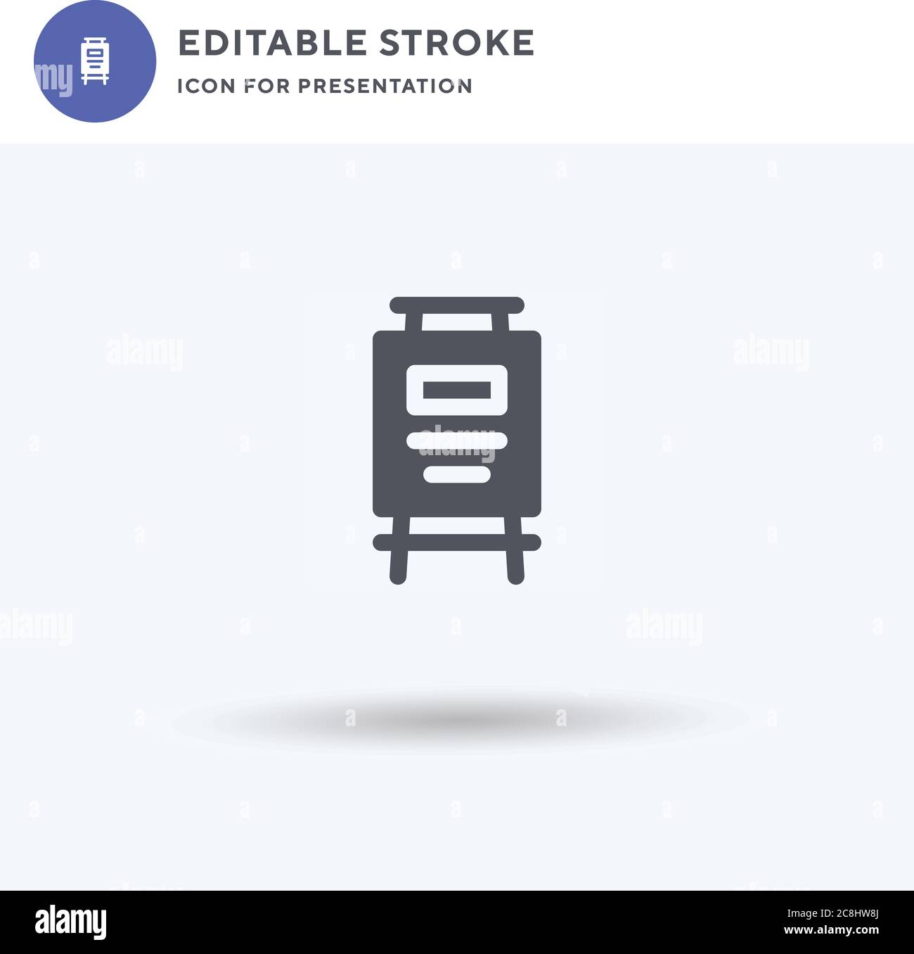 Poster icon vector, filled flat sign, solid pictogram isolated on white ...