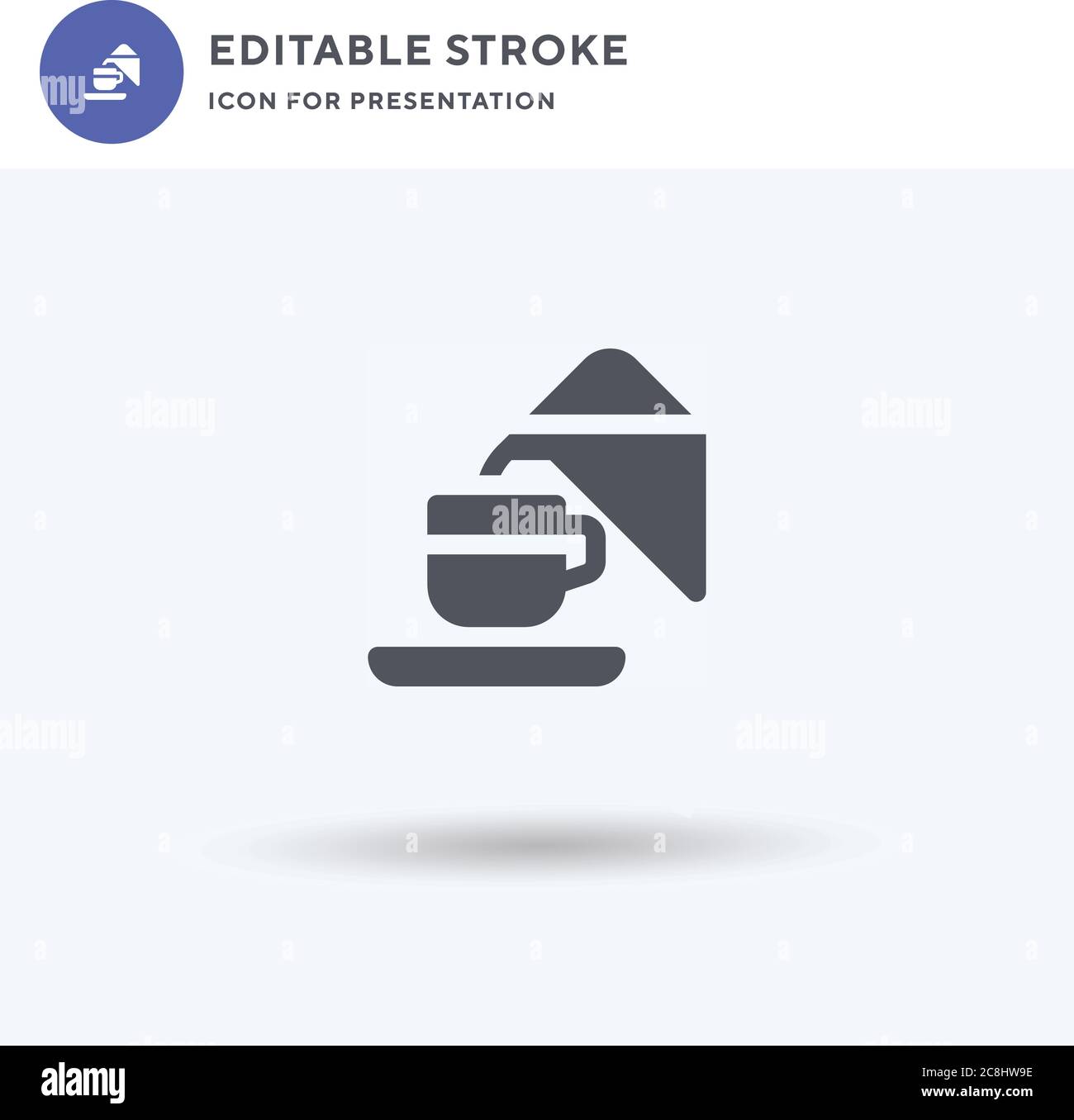 Latte Art icon vector, filled flat sign, solid pictogram isolated on ...