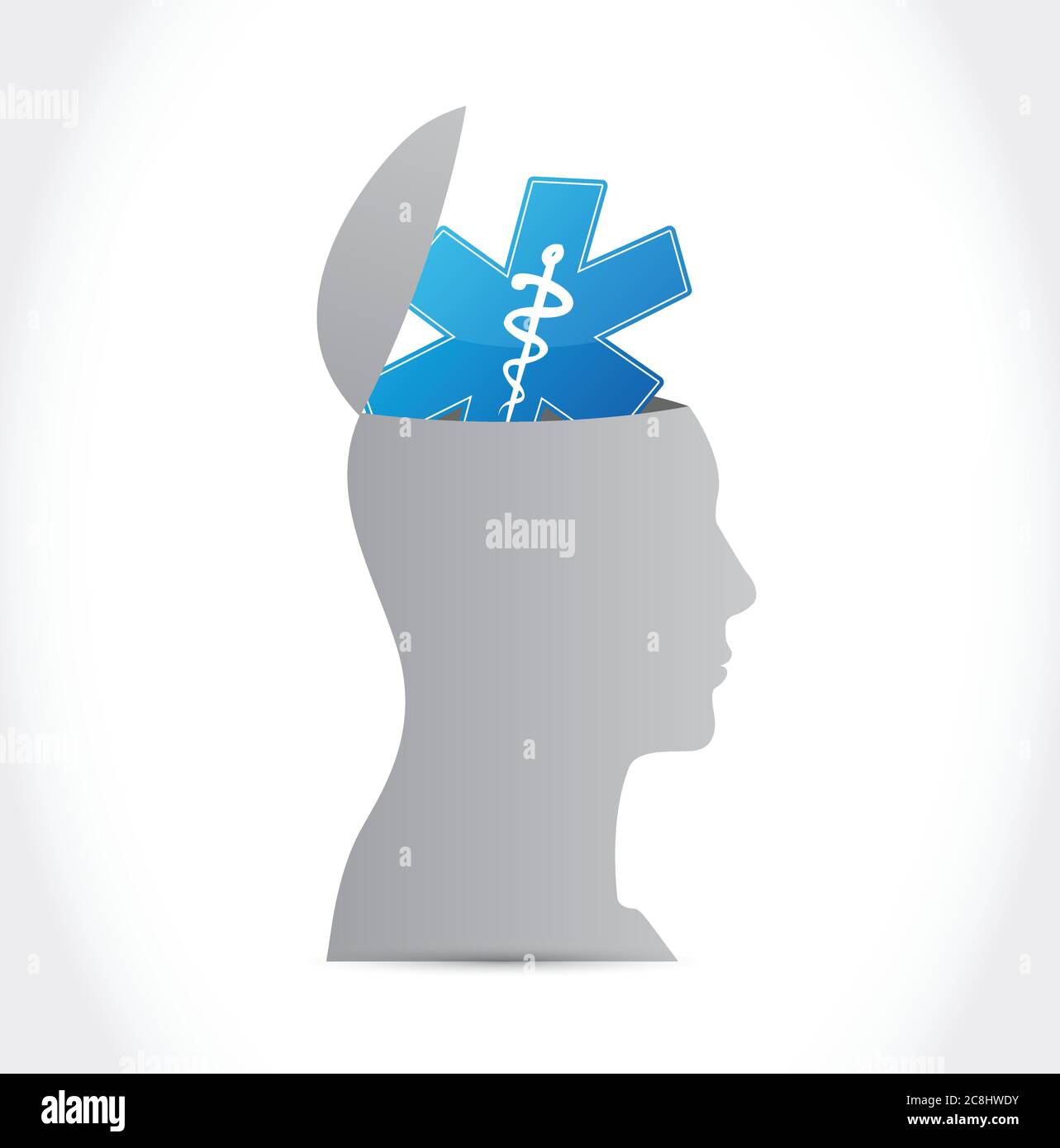 Healthy brain illustration design over a white background Stock Vector ...