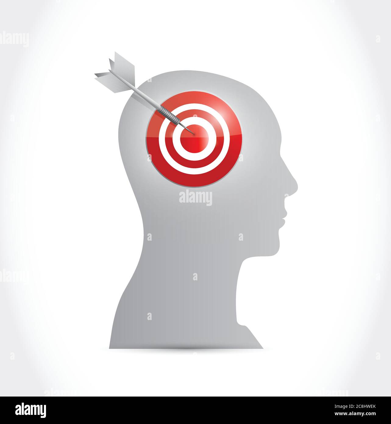 Target your mind illustration design over a white background Stock ...