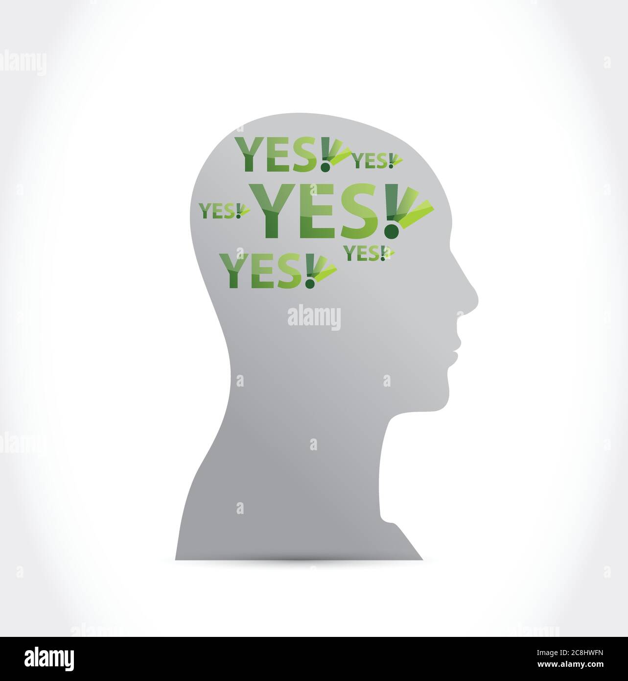 Yes head Stock Vector Images - Alamy