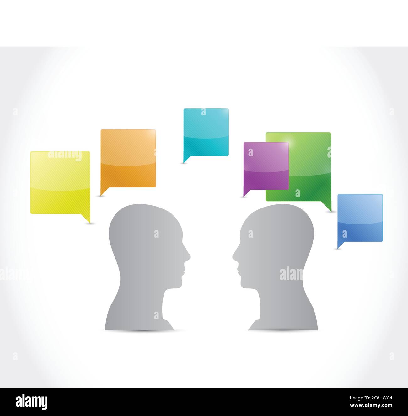 Talking people. illustration design over a white background Stock ...