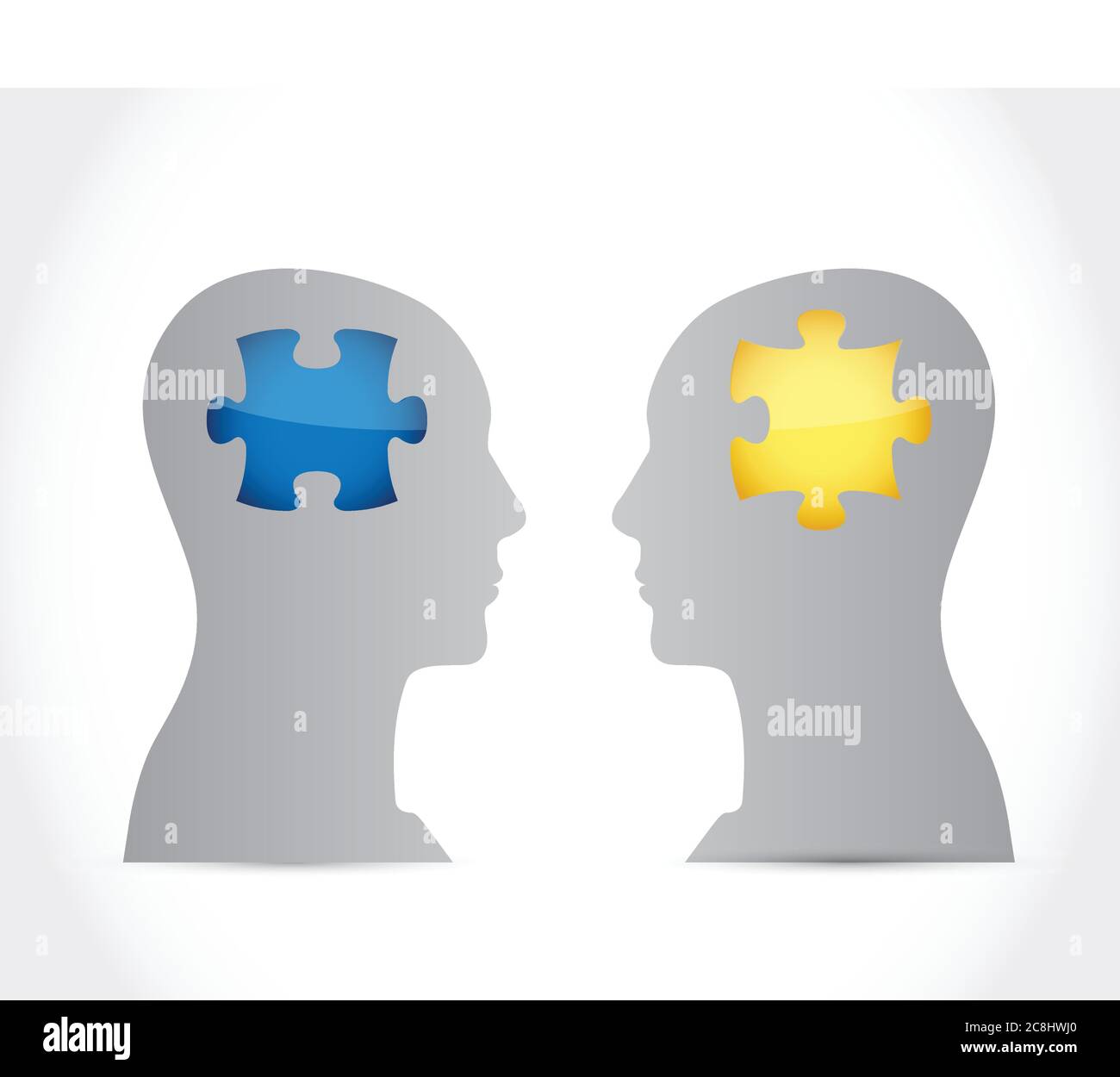 Puzzle head illustration design over a white background Stock Vector ...