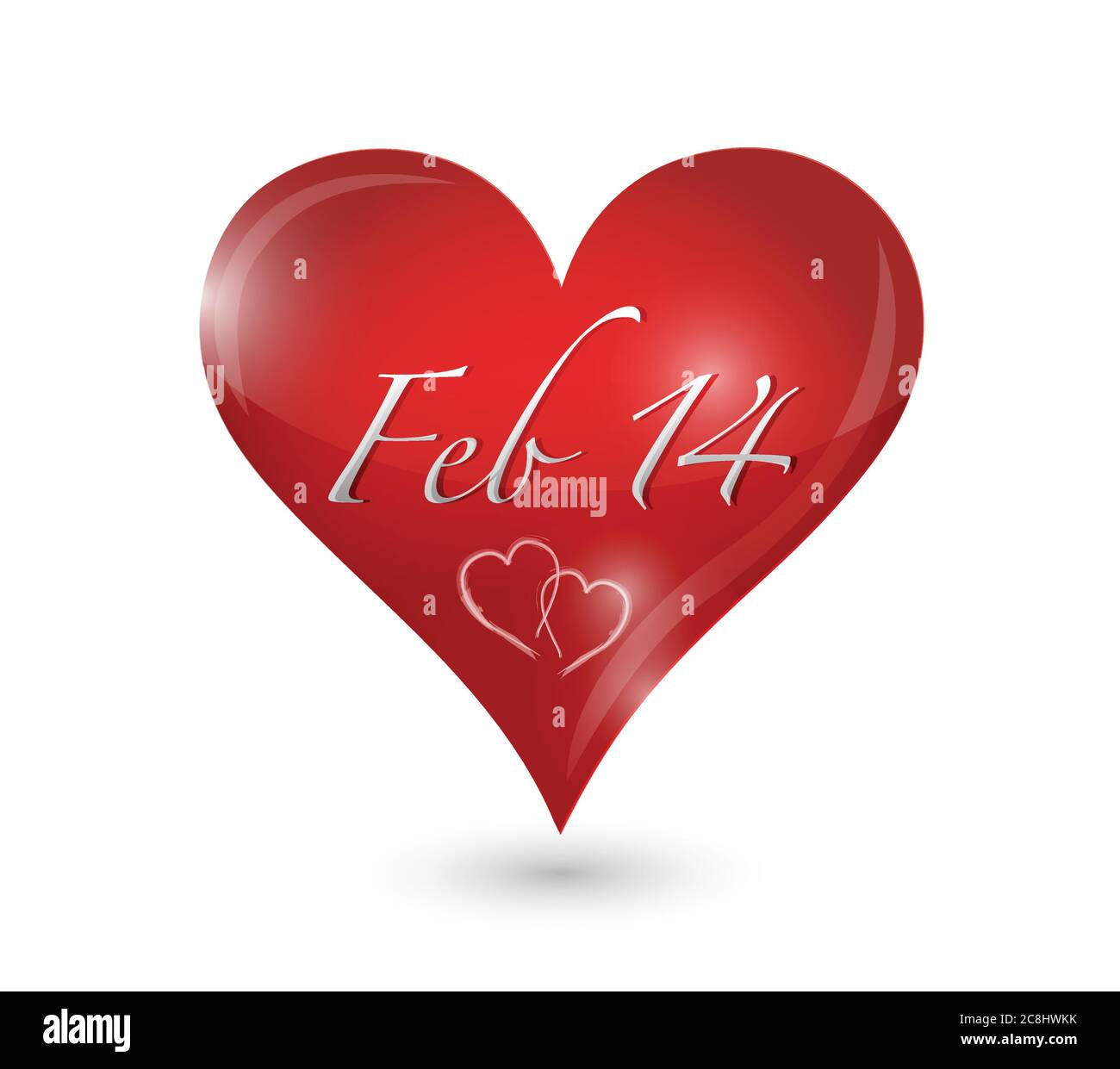 14th feb calendar Stock Vector Images - Alamy