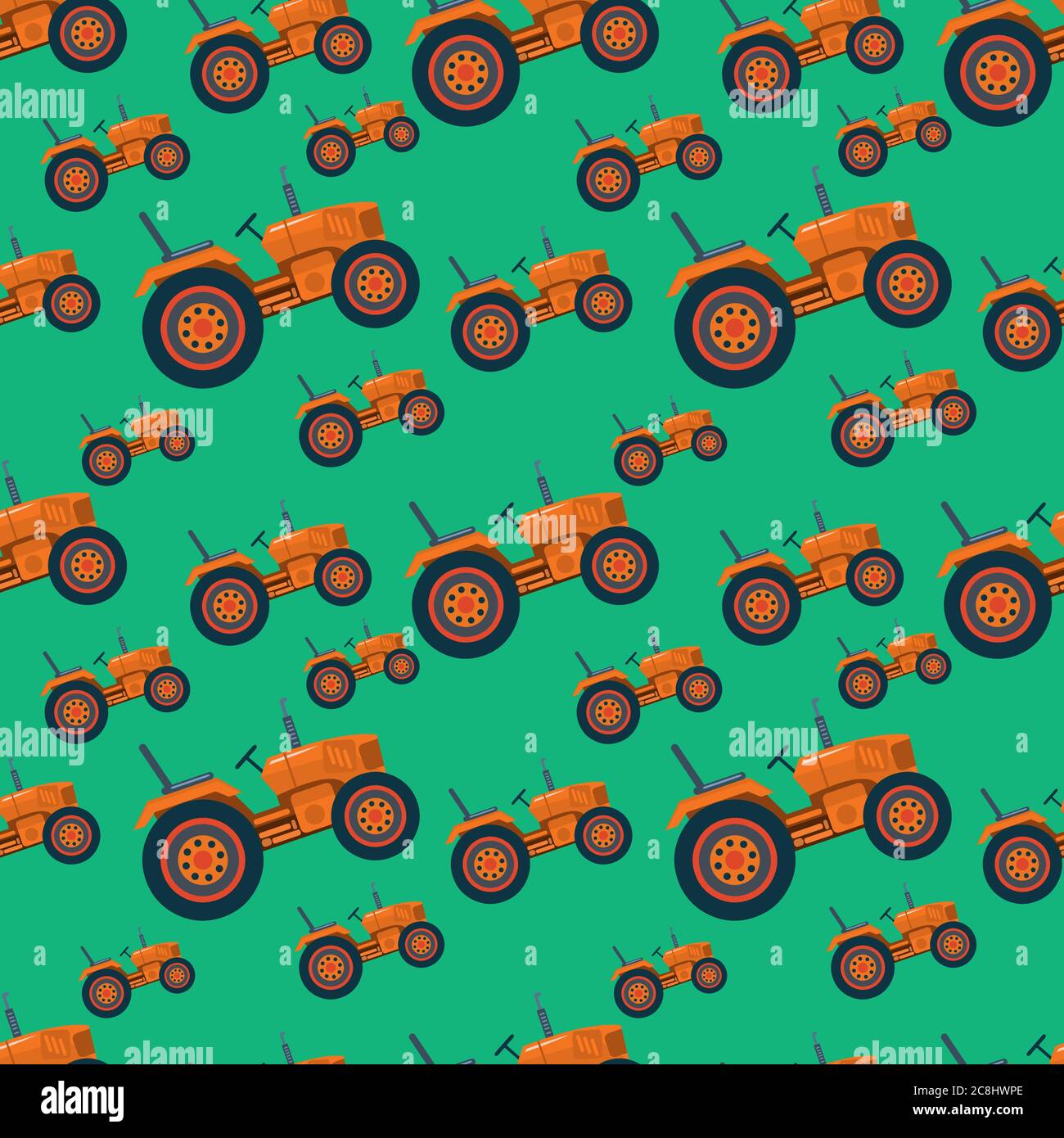 tractor seamless pattern vector illustration background Stock Vector ...