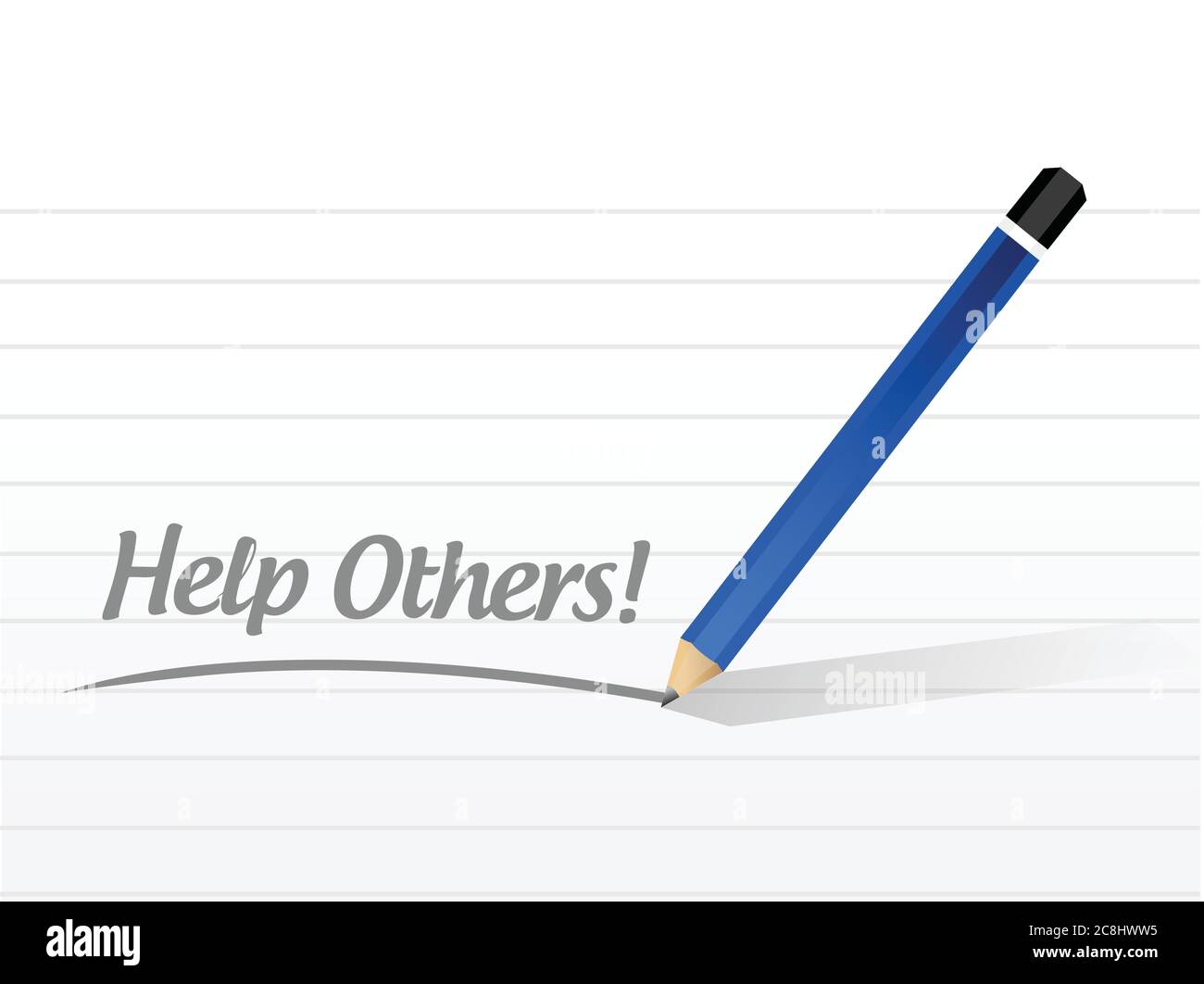 Help others message illustration design over a white background Stock ...