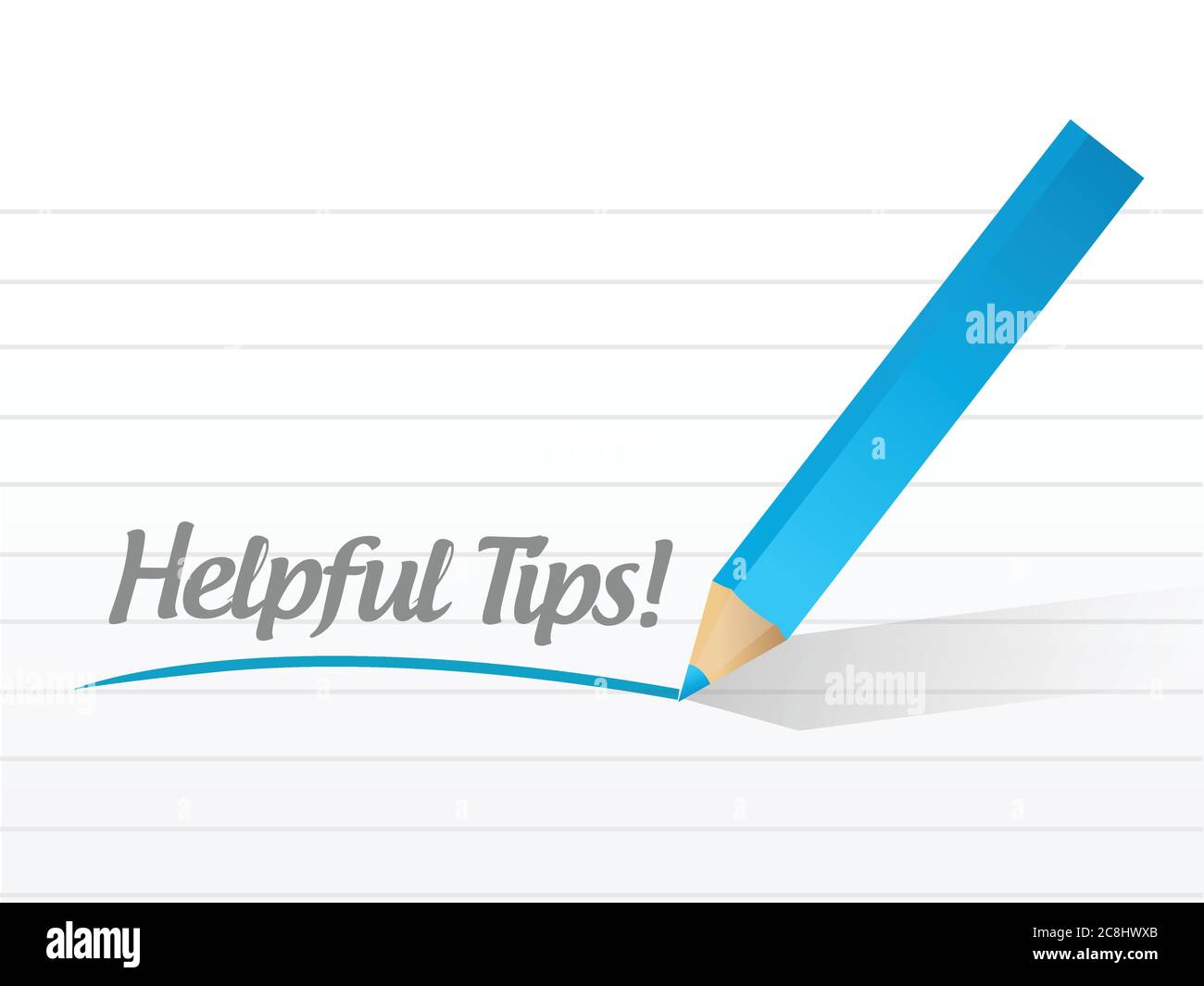 Helpful tips message illustration design over a white background Stock ...