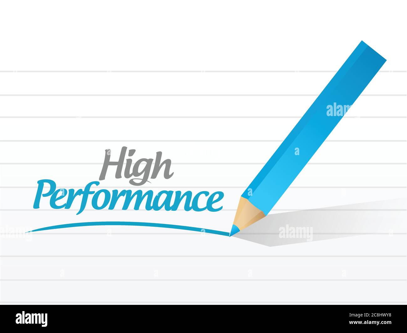 High performance message illustration design over a white background ...