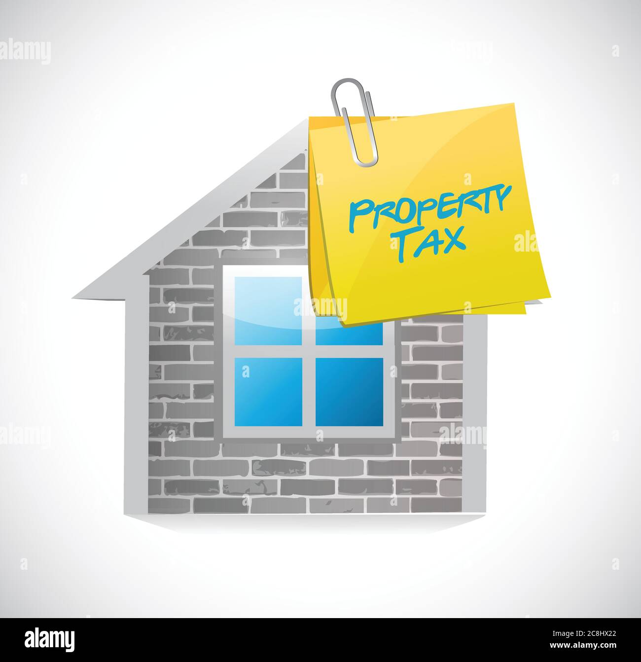 Home property tax concept illustration design over a white background ...