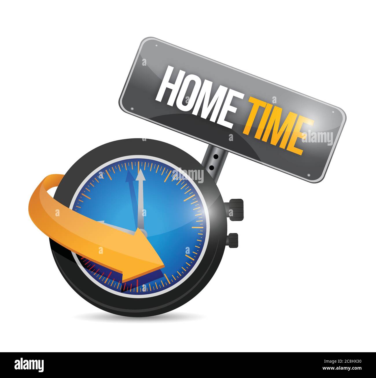 Home time watch illustration design over a white background Stock ...