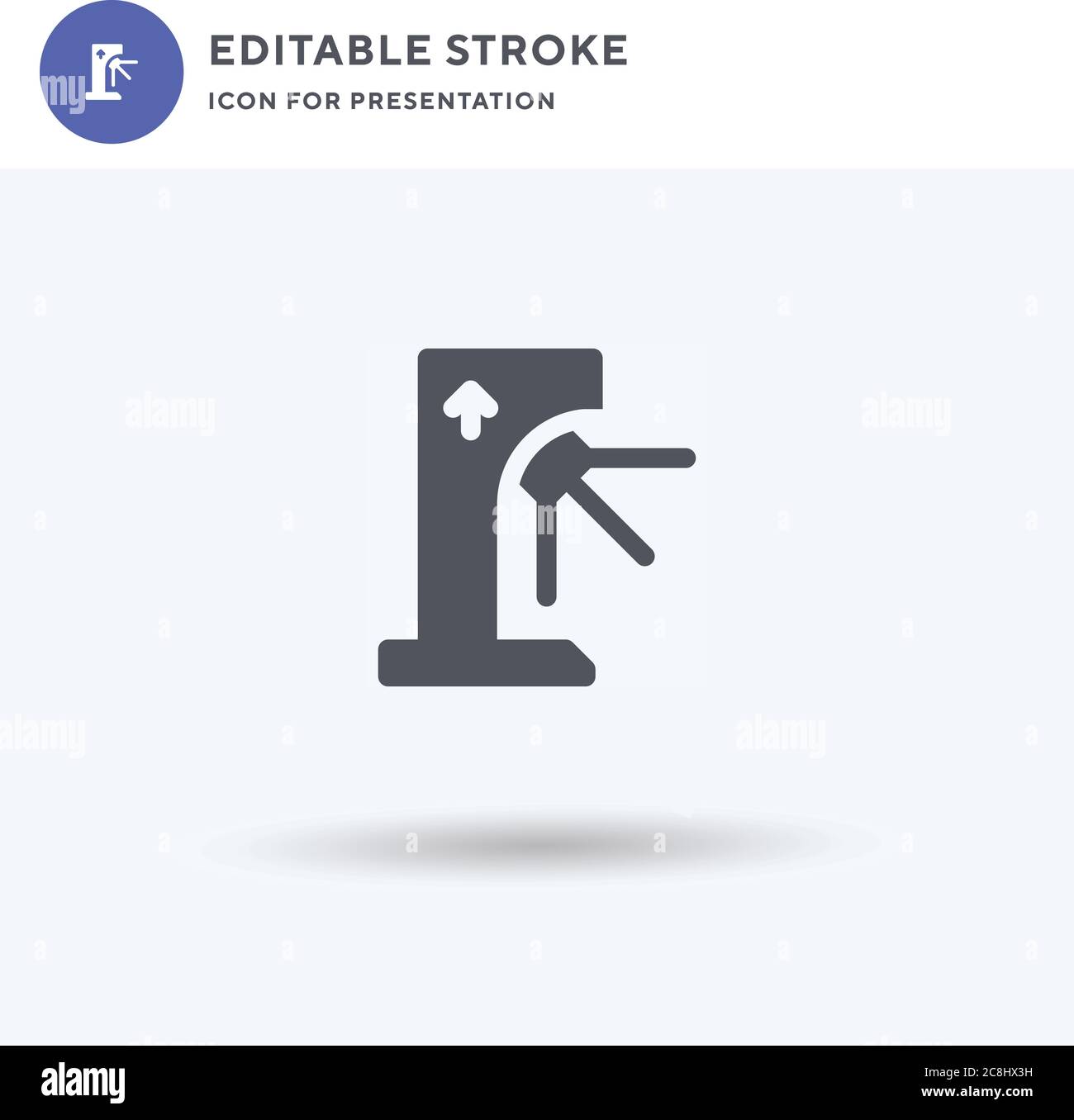 Turnstiles icon vector, filled flat sign, solid pictogram isolated on ...