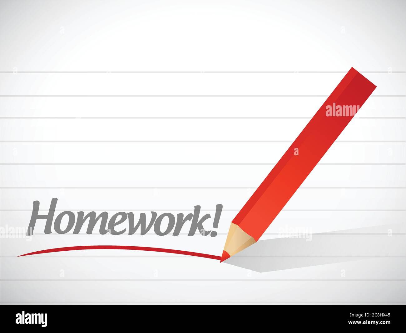 Homework assignment written Stock Vector Images - Alamy