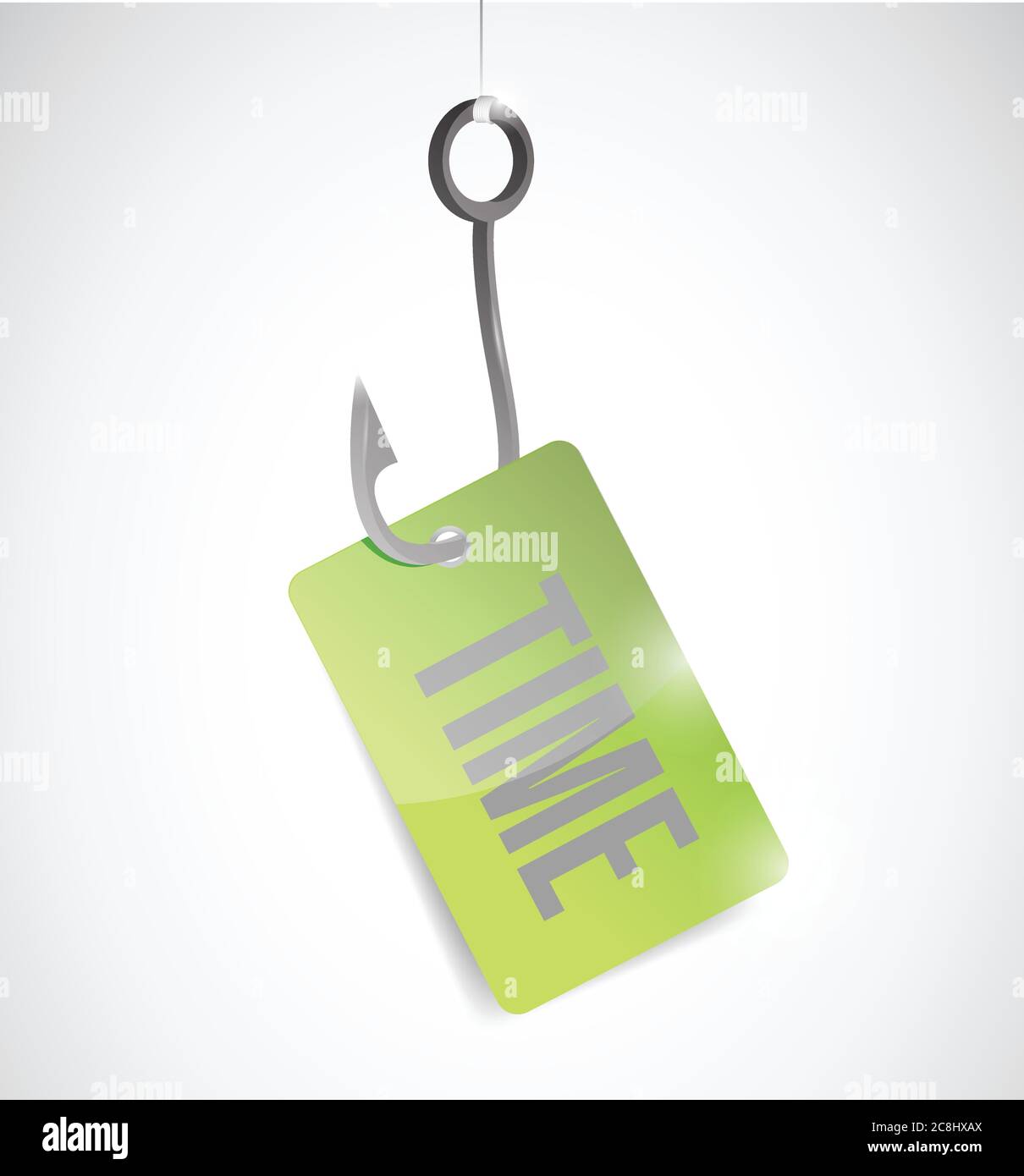 Fishing time concept illustration design over a white background Stock ...