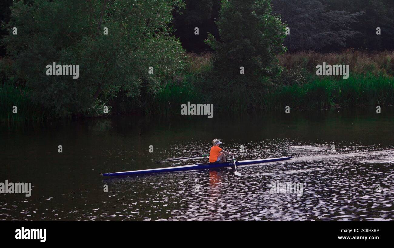 Rowing down a canal hi-res stock photography and images - Alamy
