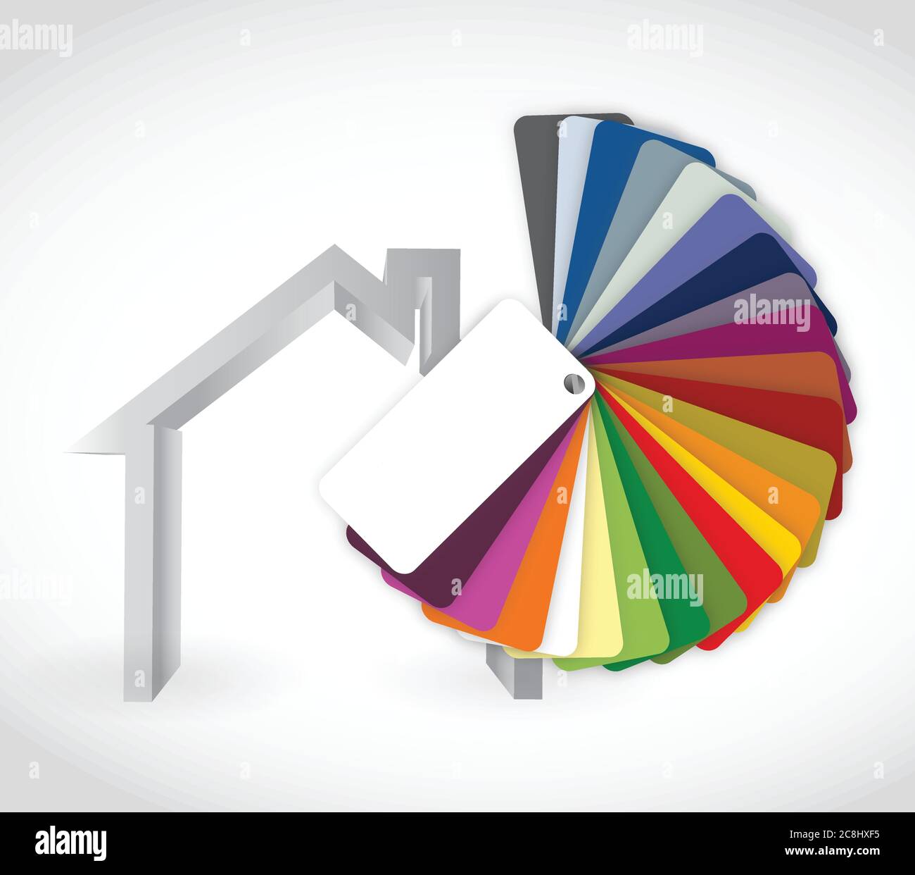 Home and color guide icon illustration design over a white background ...