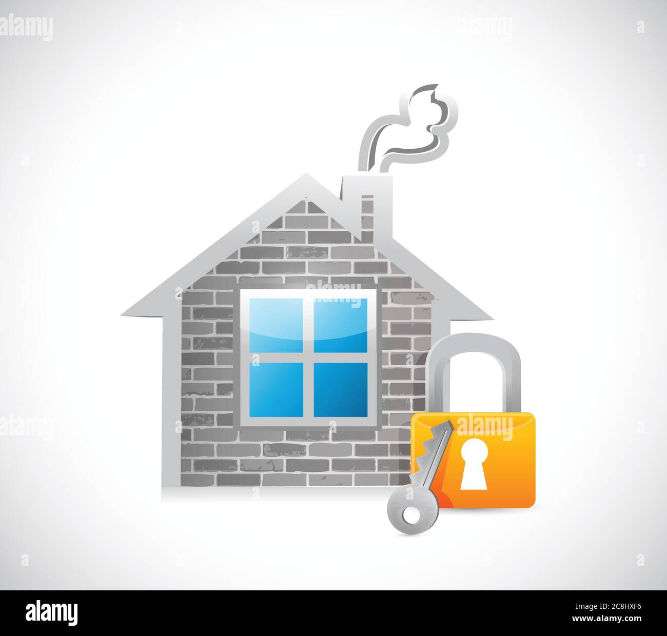 Home security concept illustration design over a white background Stock ...