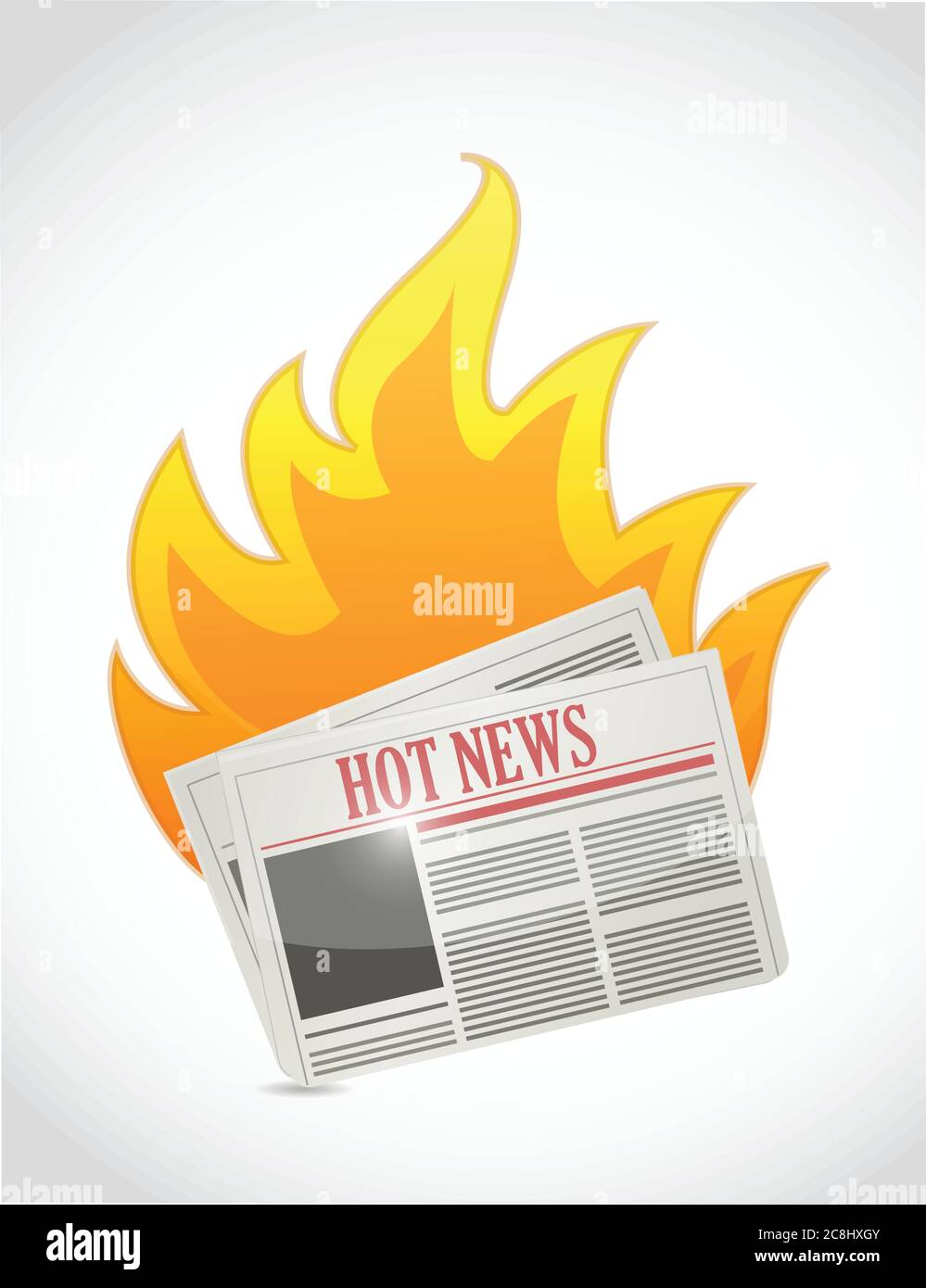 Fire on newspaper Stock Vector Images - Alamy