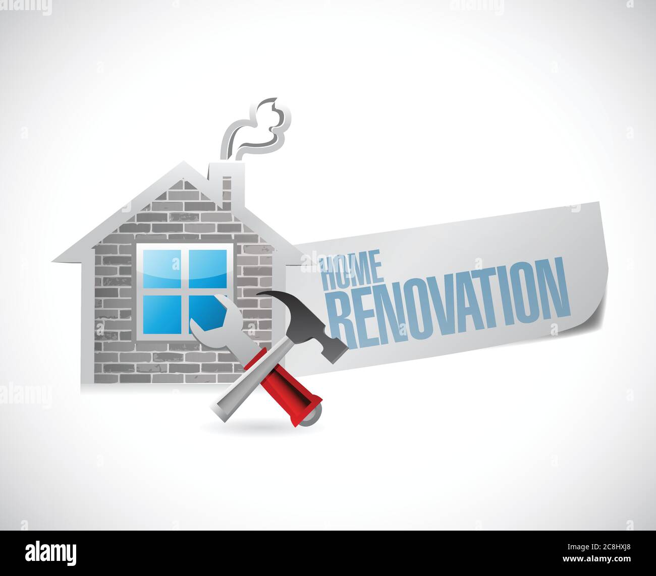 Home renovation symbol illustration design over a white background ...