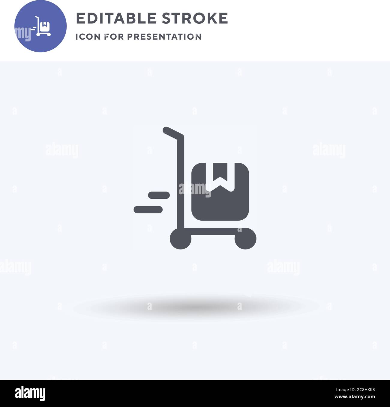 Shipping icon vector, filled flat sign, solid pictogram isolated on ...