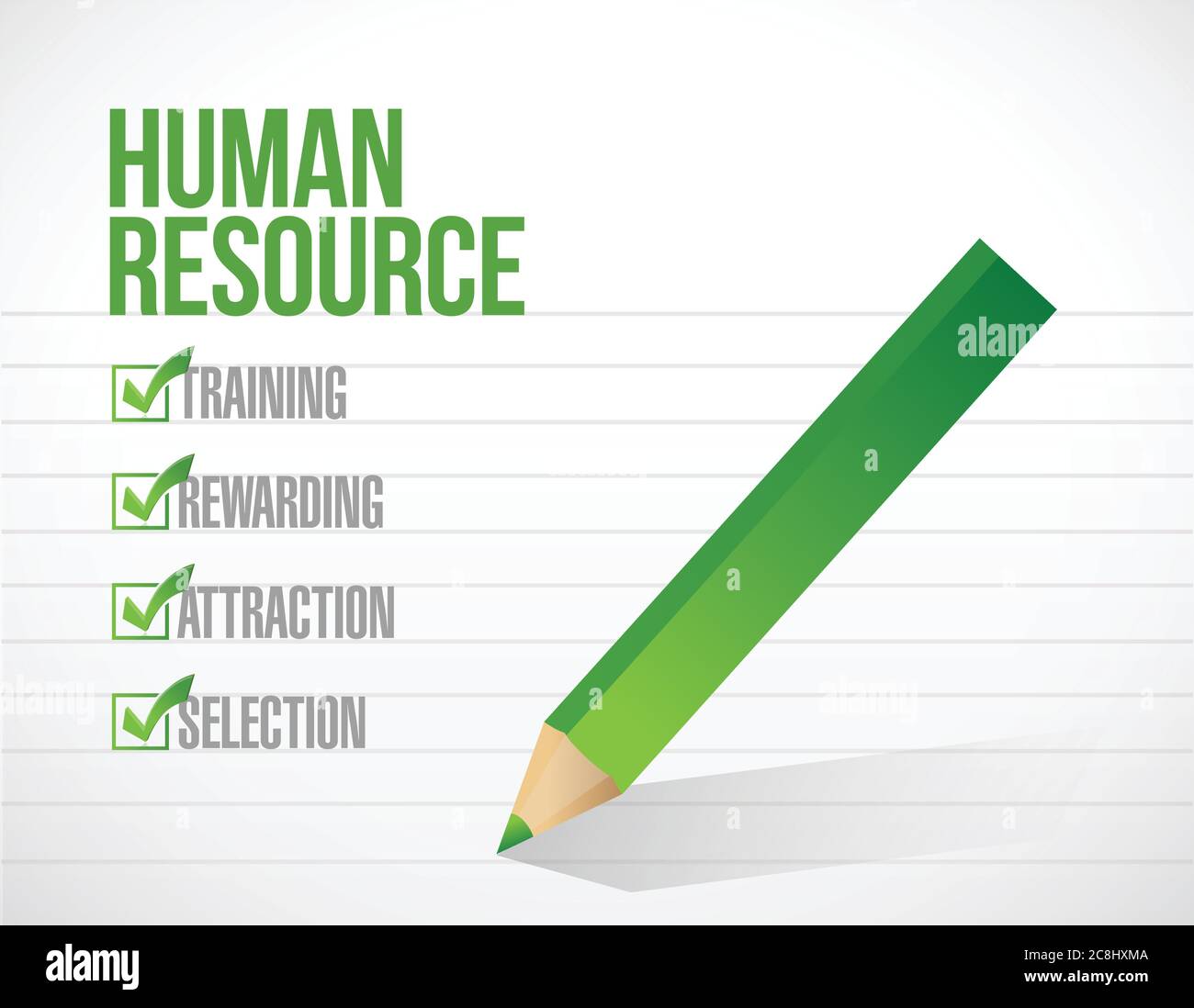 Human resource check mark illustration design over a white background ...