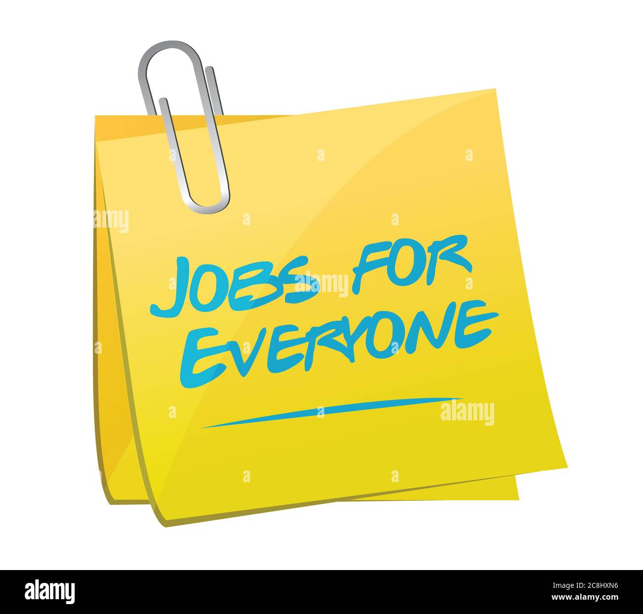 Jobs for everyone memo illustration design over a white background ...