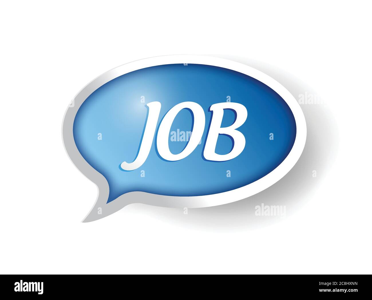 Job speech bubble illustration design over a white background Stock ...