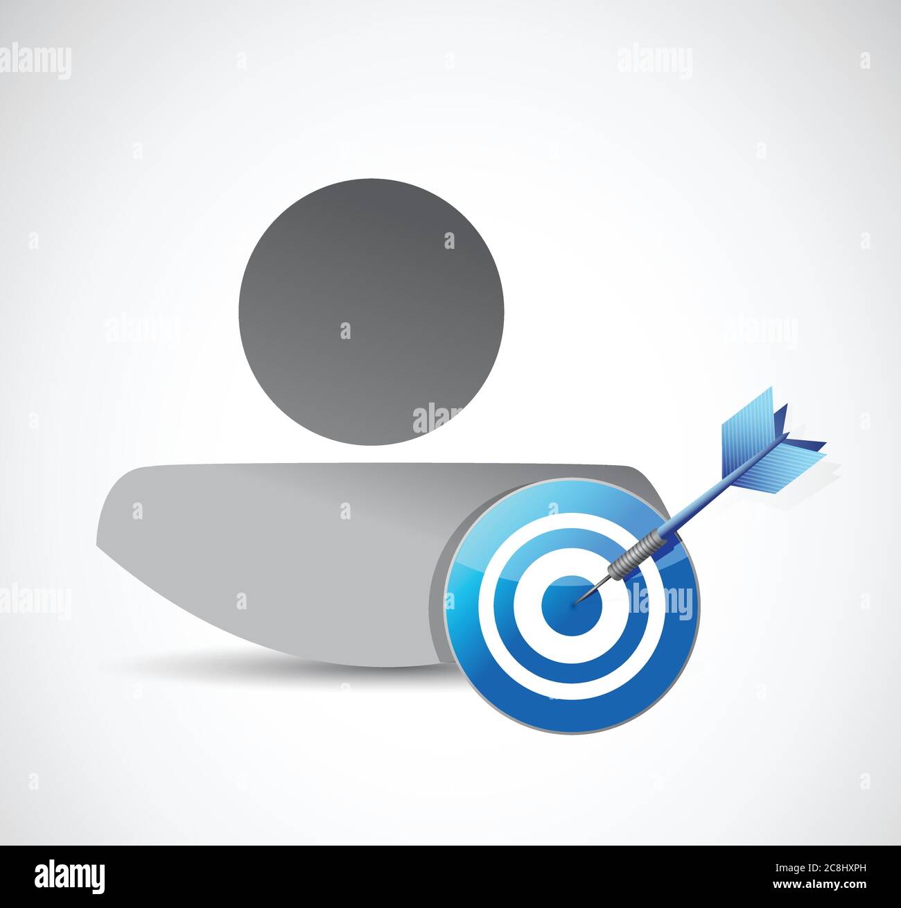 Avatar and target illustration design over a white background Stock ...