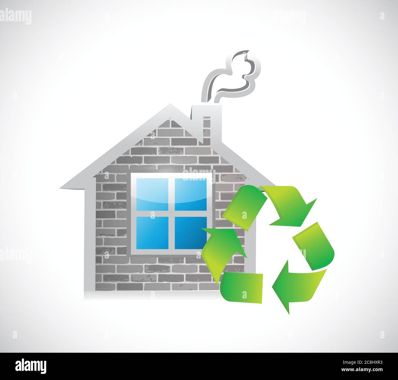 House recycle sign. eco friendly concept illustration design Stock ...