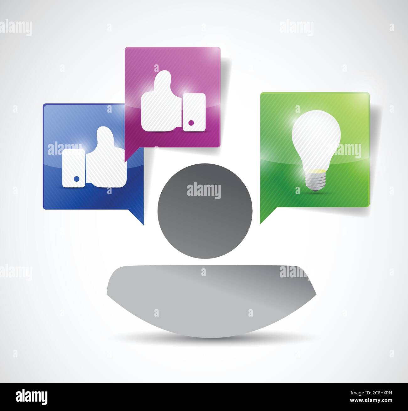 Avatar and color message illustration design over a white background Stock Vector Image & Art ...