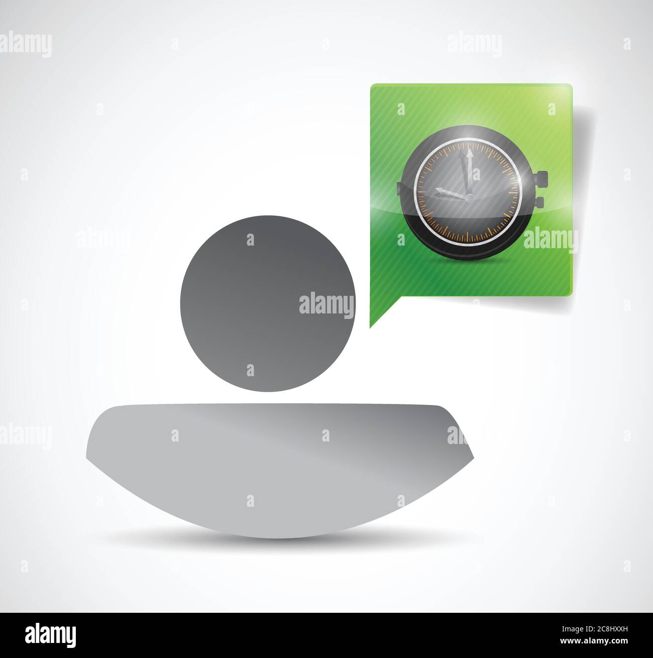 Avatar and time watch illustration design over a white background Stock ...