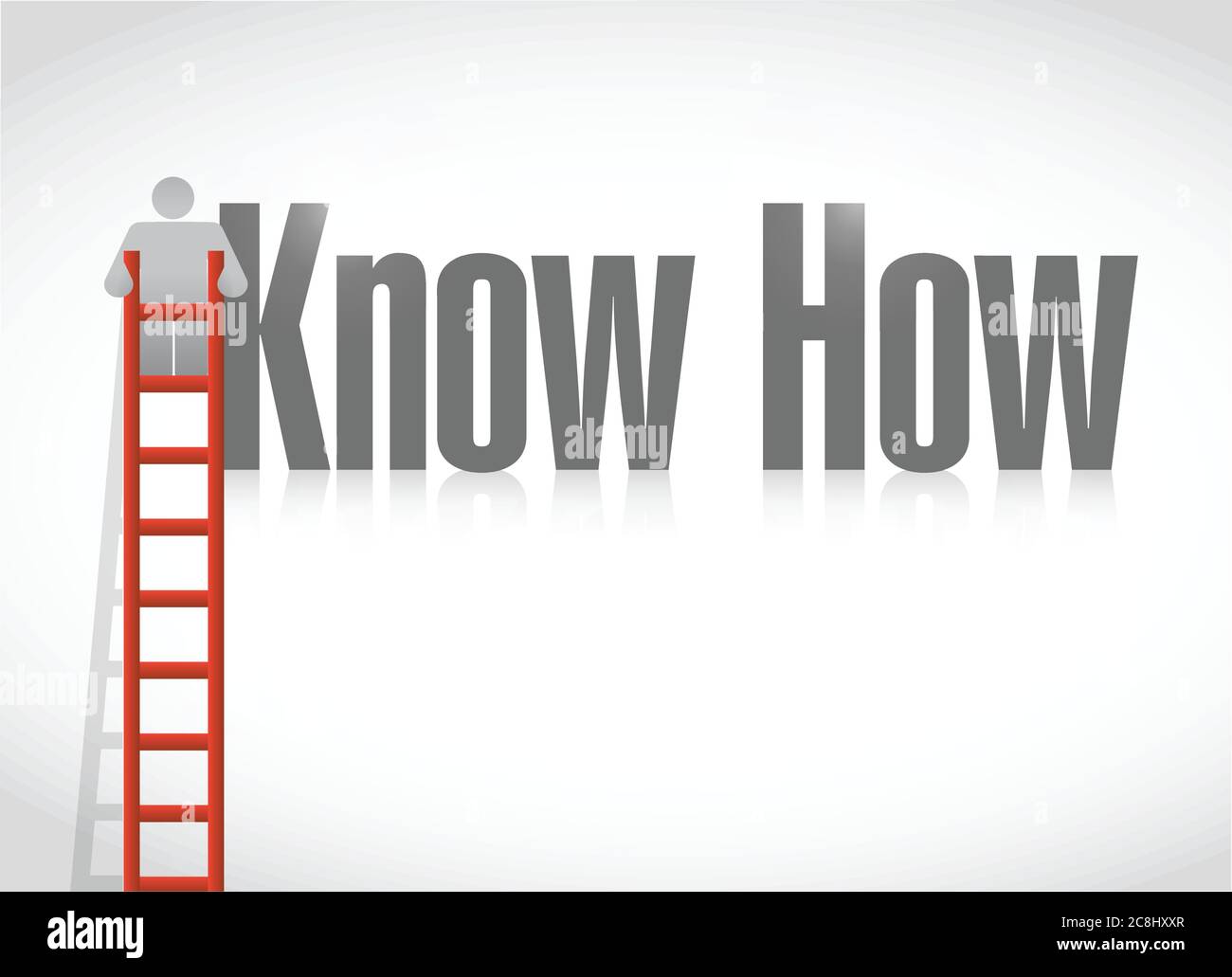 Know how education learning concept. illustration design over a white ...
