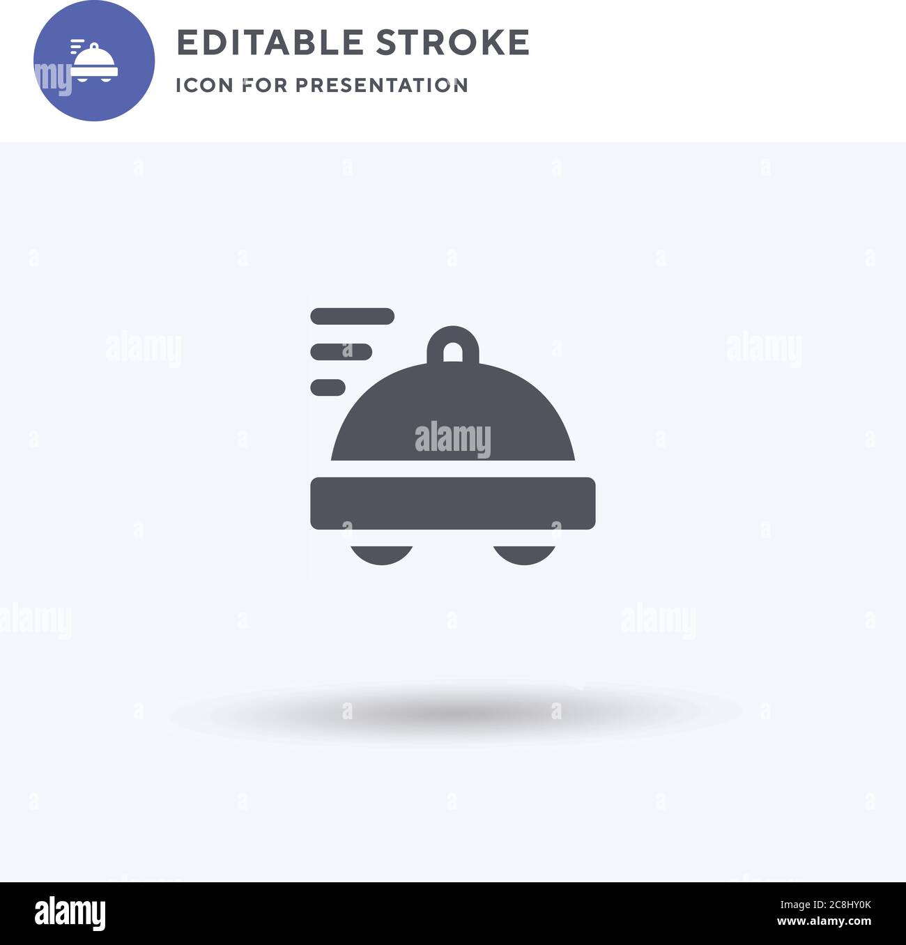Food Delivery icon vector, filled flat sign, solid pictogram isolated ...