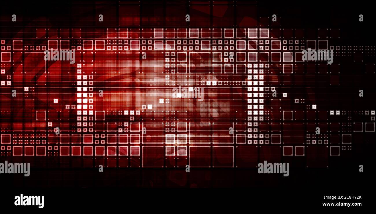 Abstract Tech Background with Business Technology Art Stock Photo - Alamy