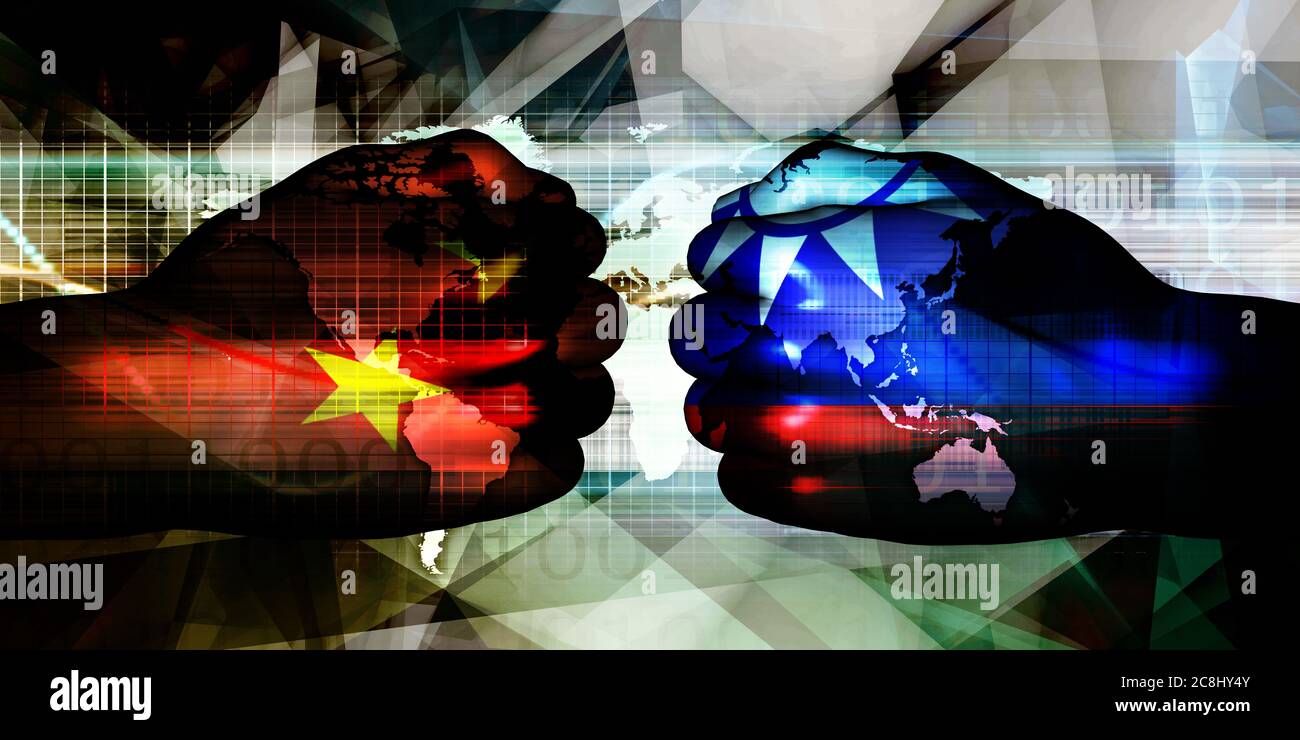 China vs Taiwan Escalating Tensions as a Concept Stock Photo - Alamy