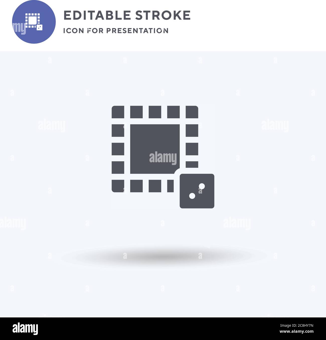 Board Game icon vector, filled flat sign, solid pictogram isolated on ...