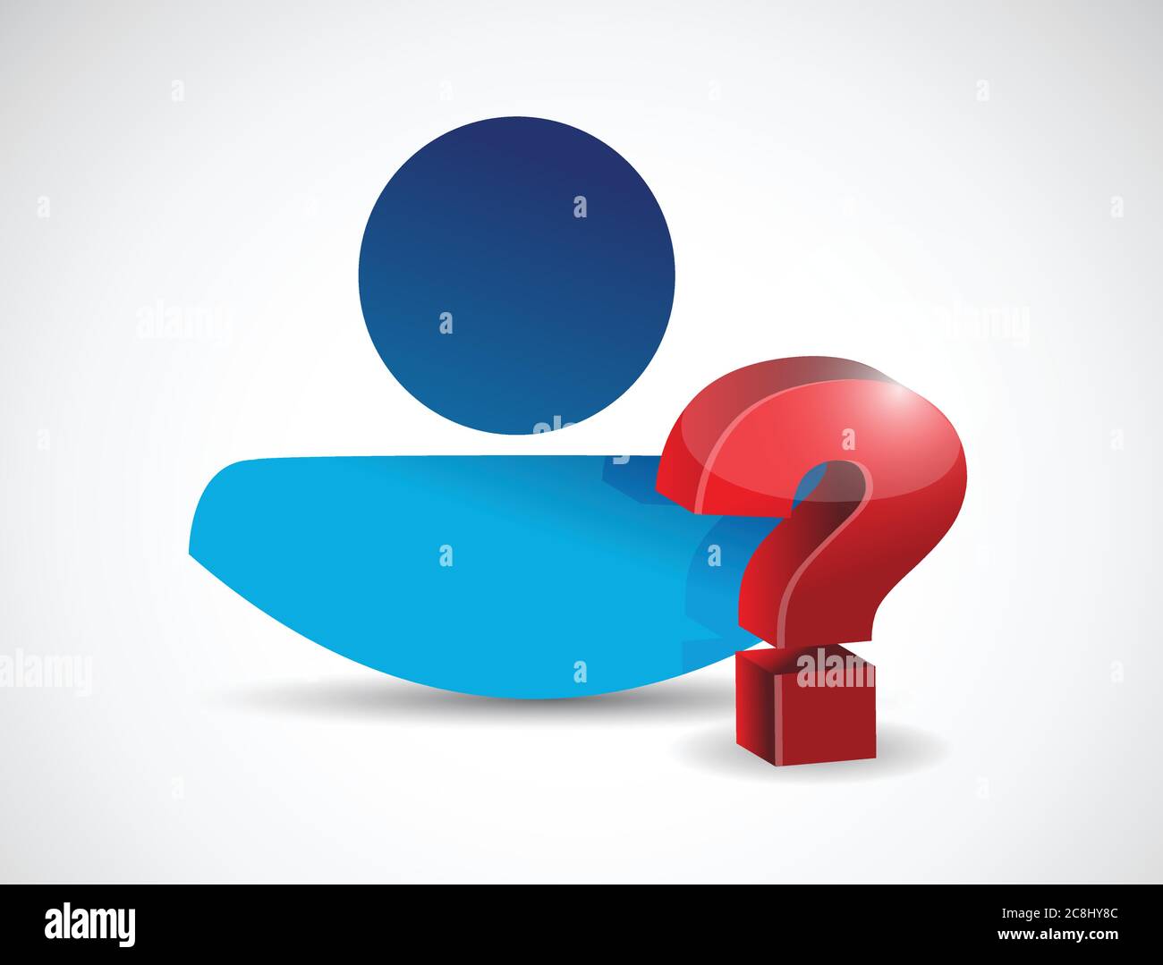 People and question mark. illustration design over a white background ...