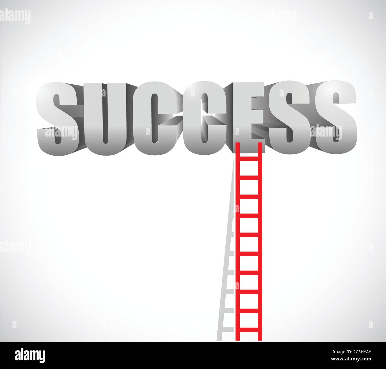 Ladder to success illustration design over a white background Stock ...