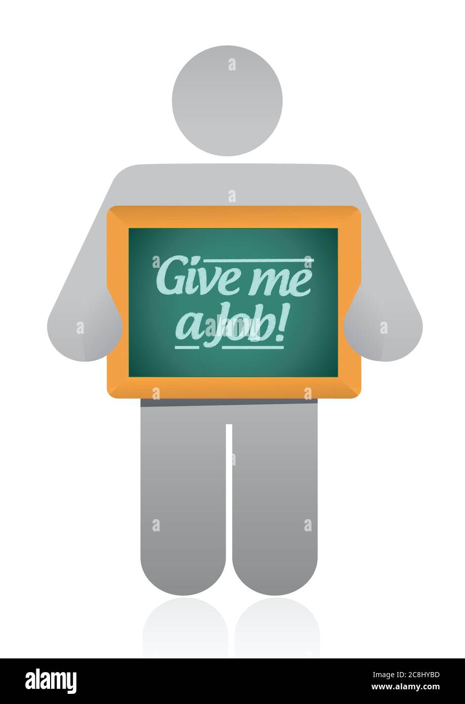 Give me a job message illustration design over a white background Stock ...