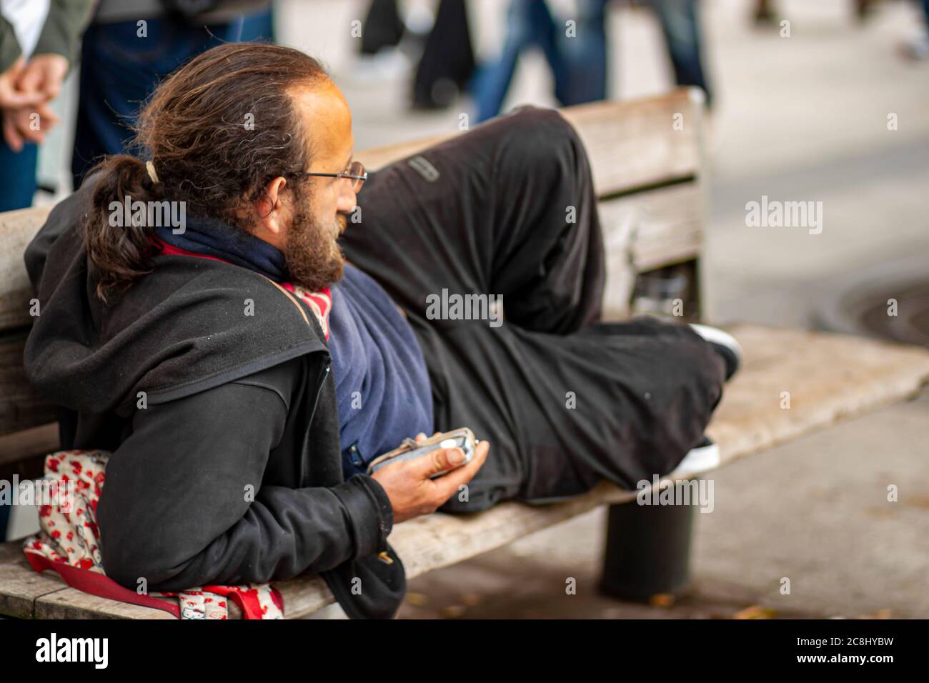 Homeless young male suit hi-res stock photography and images - Alamy