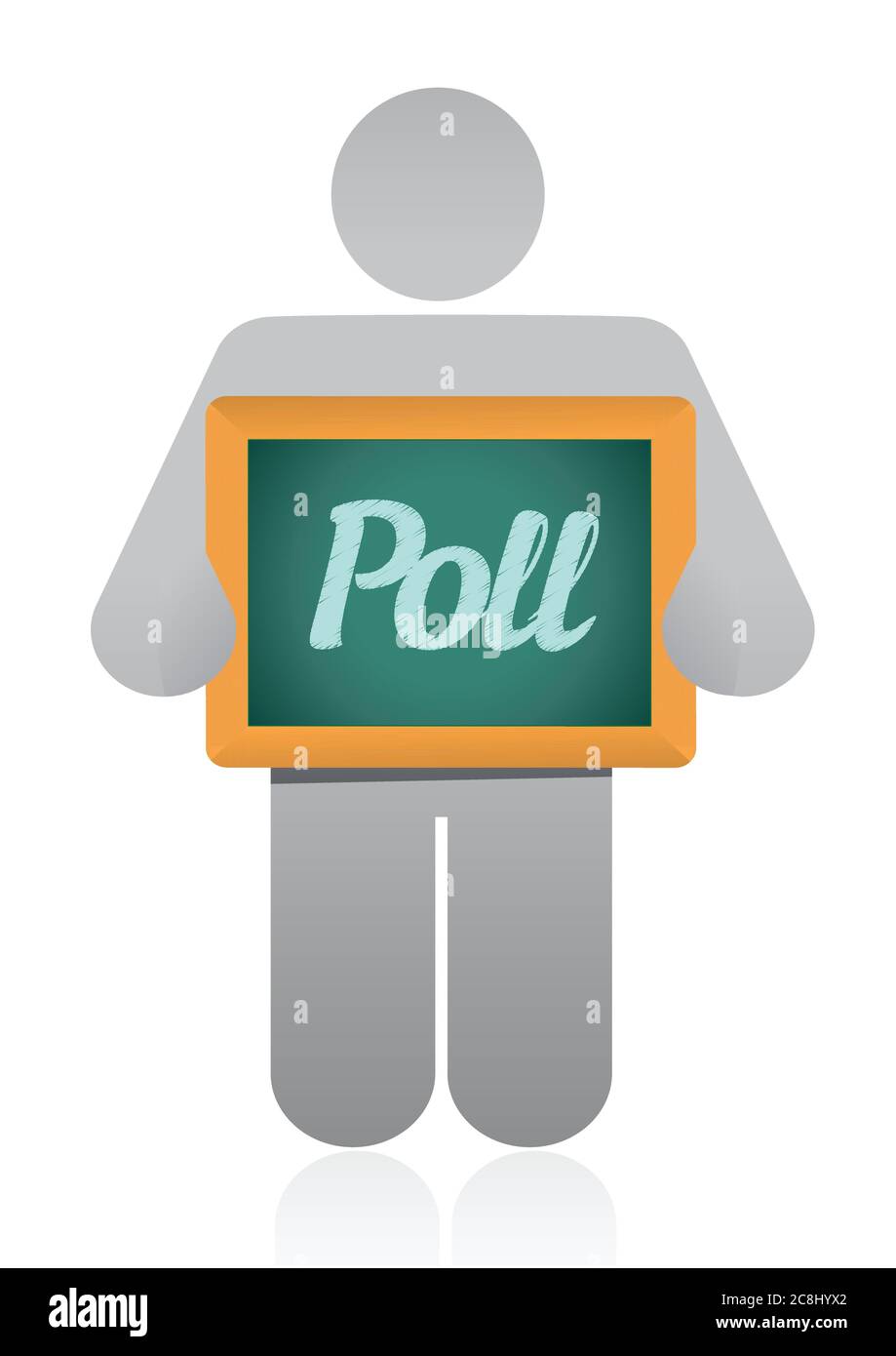 Poll message illustration design over a white background Stock Vector ...