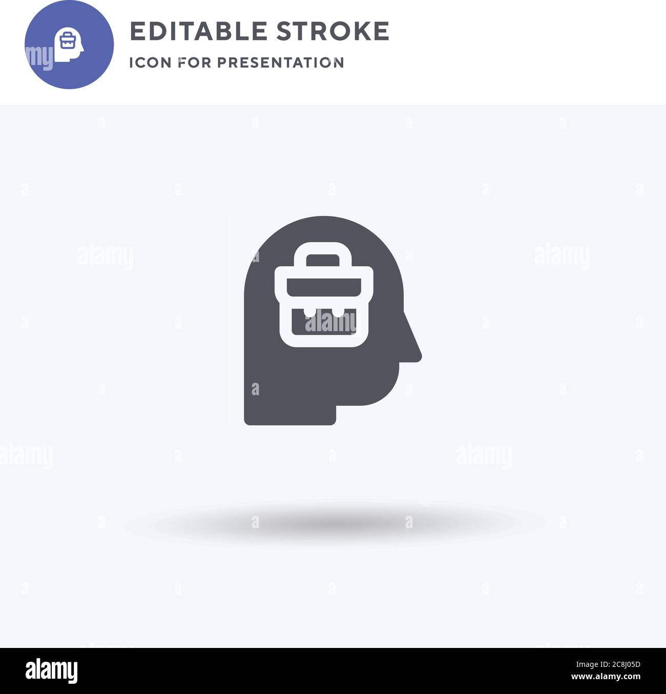 Work icon vector, filled flat sign, solid pictogram isolated on white ...