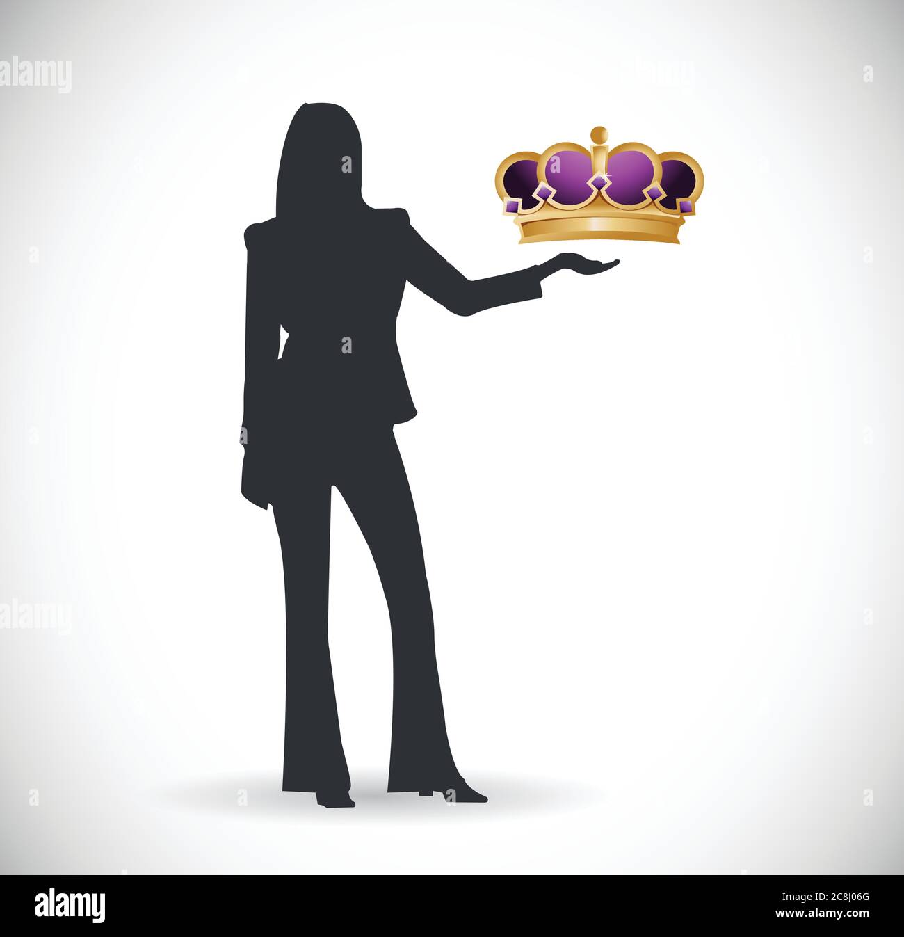 Crown presentation illustration design over a white background Stock ...
