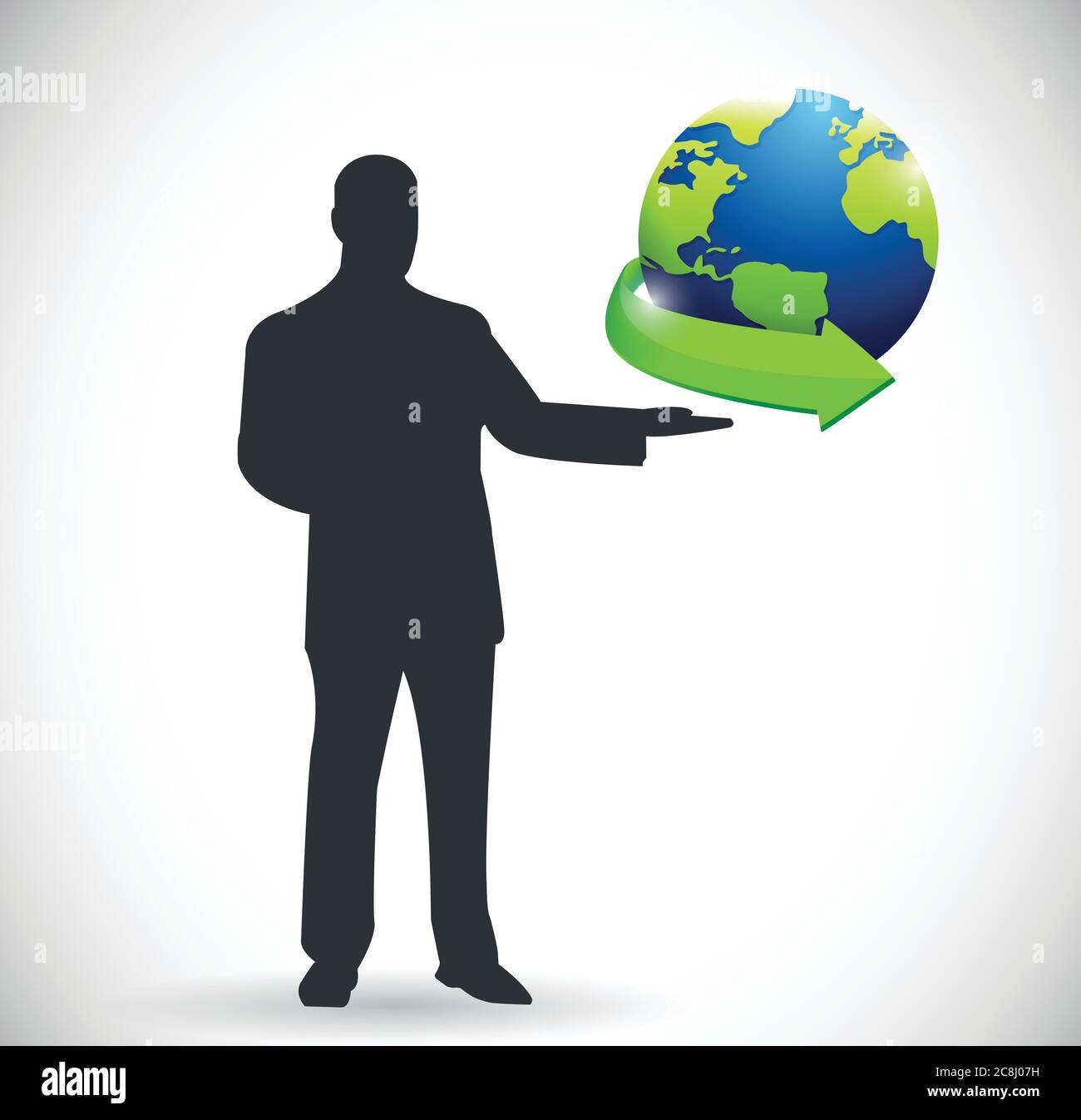 International presentation illustration design over a white background ...