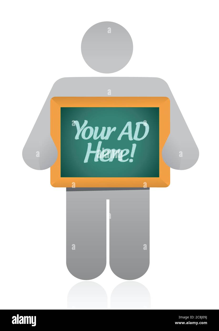 Your ad here sign illustration design over a white background Stock ...