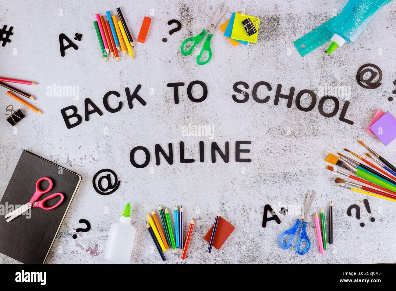 Back school technology banner digital hi-res stock photography and ...