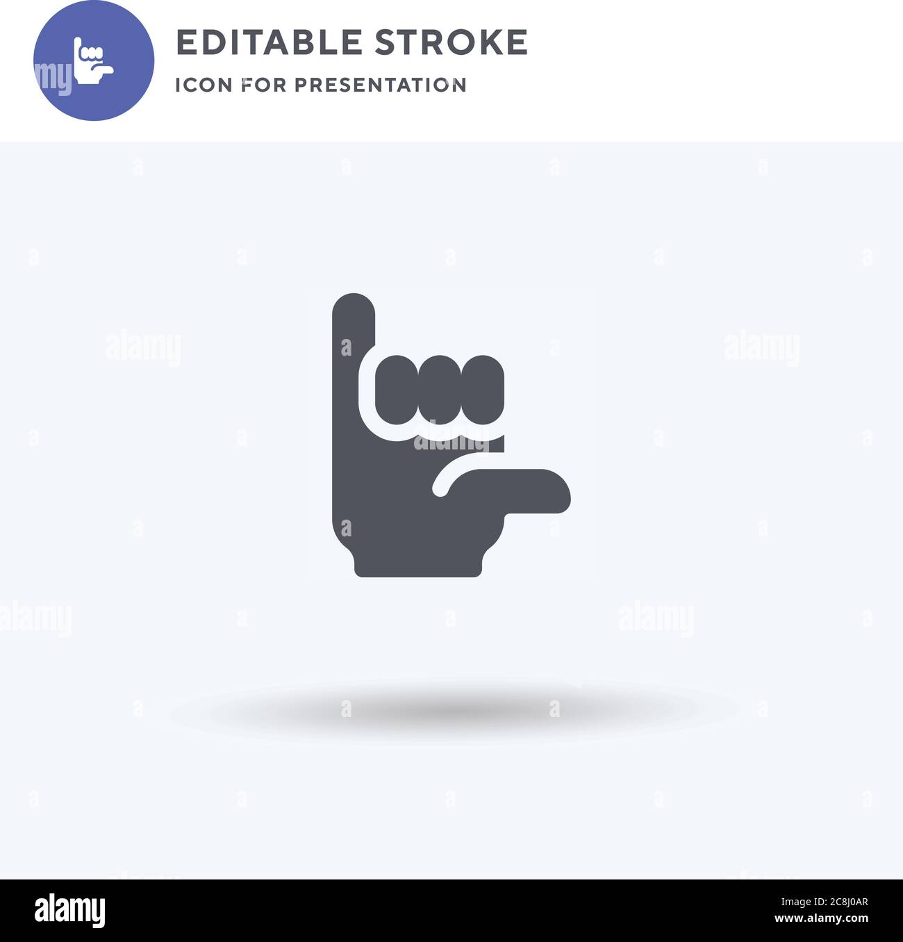 Hang Loose Hand icon vector, filled flat sign, solid pictogram isolated ...